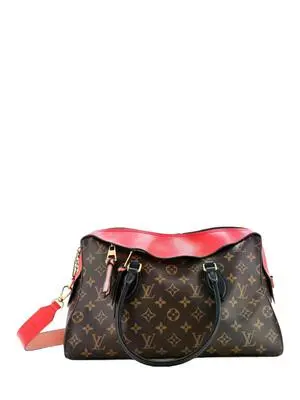 LOUIS VUITTON Tuileries Handbag Monogram Canvas With Leather - Brown