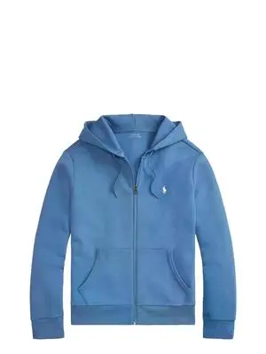 Polo Ralph Lauren Full-zip Logo-embroidered Hoodie - Blue
