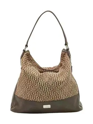 AIGNER Monogram Canvas Shoulder Bag - Neutrals