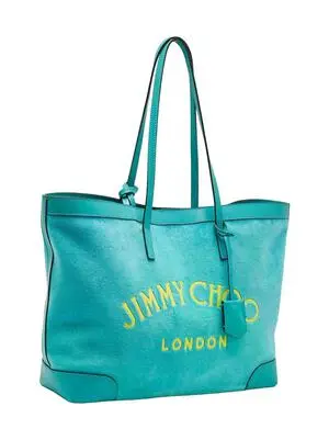 JIMMY CHOO Logo-detail Tote Bag - Blue