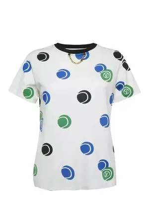LOUIS VUITTON Tennis Ball-print T-shirt - White
