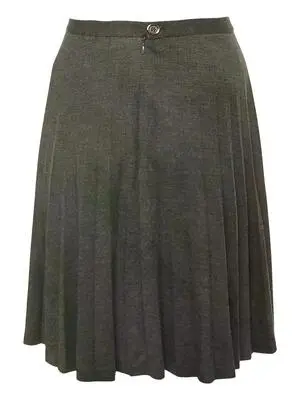 Burberry Pleated Midi Skirt - Grey