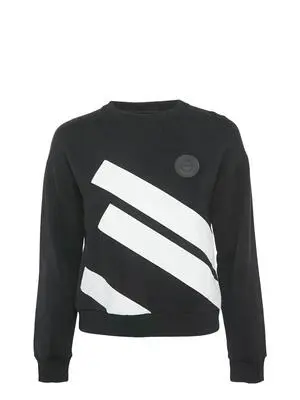 VERSUS Stripe-print Sweatshirt - Black