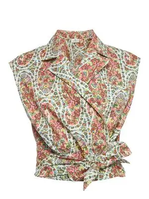 Etro Paisley-print Wrap Top - Pink