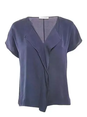 Hugo Boss V-neck Draped Top - Blue