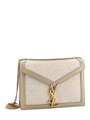 Saint Laurent Cassandra Chain Small Shoulder Bag - Neutrals