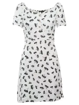 Maje Floral-print Mini Dress - White