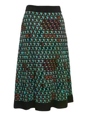 MISSONI Geometric-Pattern Knit A-Line Skirt