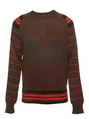 Givenchy Striped Wool Pullover - Brown