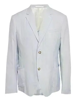 Prada Striped Cotton Blazer - Blue