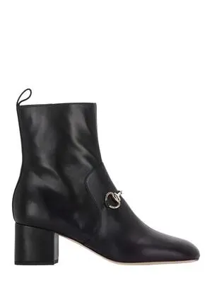 Gucci 55mm Horsebit Ankle Boots - Black