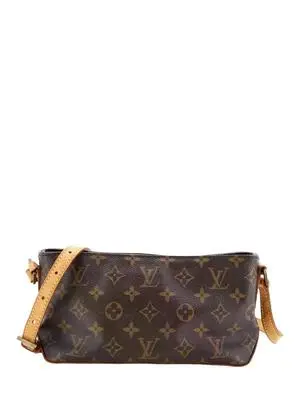 LOUIS VUITTON Trotteur Handbag Monogram Canvas Crossbody - Brown