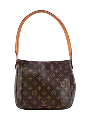 LOUIS VUITTON Looping Handbag Monogram Canvas Mm Satchel - Brown