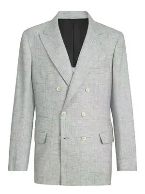 Brunello Cucinelli Double-breasted Blazer - Grey