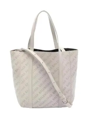 Balenciaga 2000 Pierced Leather Tote Bag - Neutrals