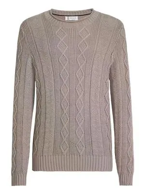 Brunello Cucinelli Fisherman's Cable-knit Sweater - Neutrals