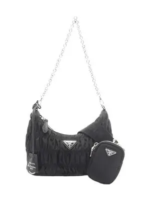 Prada Re-edition Chain Two-way Shoulder Bag - Black