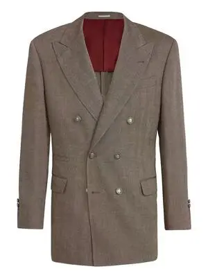 Brunello Cucinelli Peak-lapels Blazer - Brown