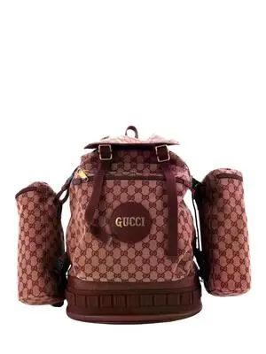 Gucci Alpina Trekking Gg Canvas Large Backpack - Red