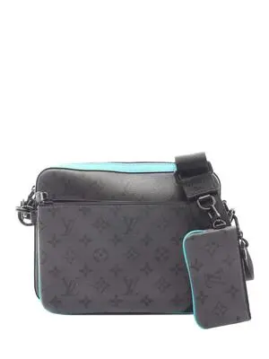LOUIS VUITTON 2021-2025 Monogram Eclipse Trio Messenger Crossbody Bag - Grey