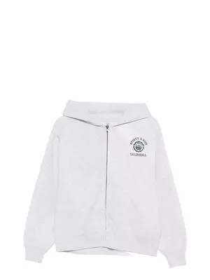 SPORTY & RICH California Emblem Zip-up Hoodie - Grey