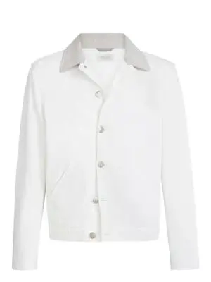 Brunello Cucinelli Button-up Denim Jacket - White