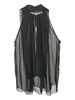 Dolce & Gabbana Silk Sleeveless Blouse - Black