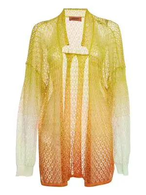 Missoni Crochet Knit Cardigan - Yellow
