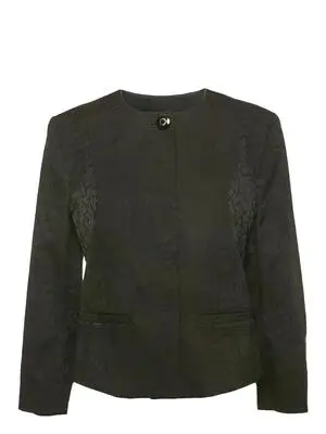 Versace Jacquard-pattern Tailored Jacket - Black