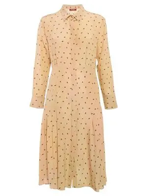 MAX MARA Pleated Printed Dress