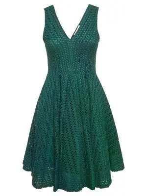 SANDRO Crochet V-Neck Dress
