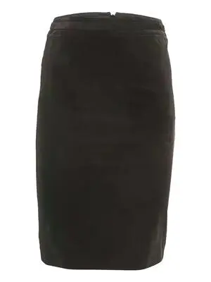 Gucci Velvet Zipped Skirt - Black