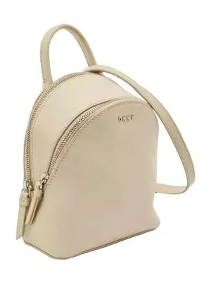 Dkny Mini Bryant Top-handle Leather Backpack - White