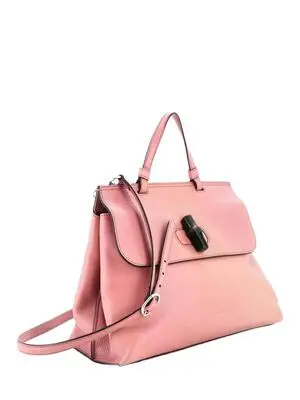 Gucci Bamboo Daily Top Handle Small Satchel - Pink