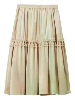 TOUT A COUP Ruffled Skirt - Neutrals