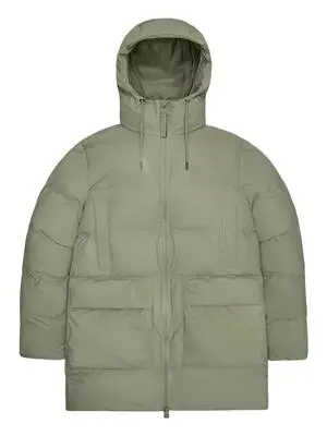 Rains Alta Hooded Pocket Puffer Coat - Green
