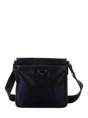 Prada Front Pocket Messenger Bag Tessuto Medium - Black