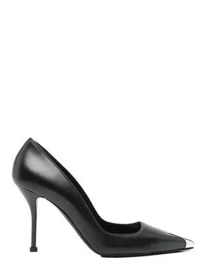 Alexander McQueen 95mm Leather Pumps - Black