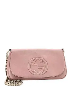 Gucci Soho Chain Leather Medium Crossbody Bag - Neutrals