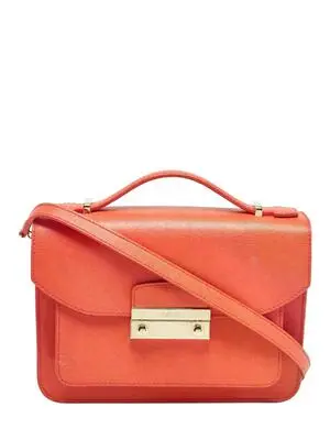 Furla Metropolis Leather Top-handle Crossbody Bag - Orange