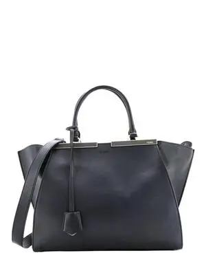 Fendi Petite 3jours Leather Satchel - Black
