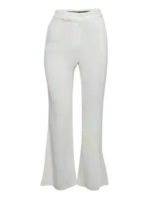 Roberto Cavalli Crepe Flared Trousers - White