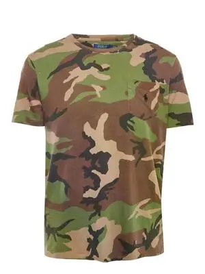 Polo Ralph Lauren Camouflage-print Pocket T-shirt - Green