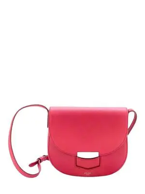 Celine Trotteur Small Crossbody Bag Grainy Leather - Pink