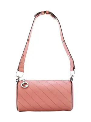 Gucci Blondie Diagonal Quilted Leather Mini Shoulder Bag - Pink