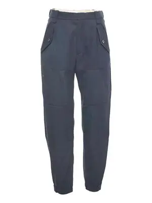 Chloé Gabardine Straight-leg Trousers - Blue