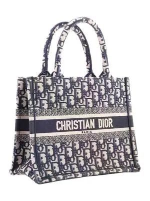 Dior Book Oblique Canvas Small Tote Bag - Blue