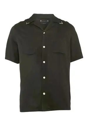 ALLSAINTS Patch-pocket Short-sleeve Shirt - Black