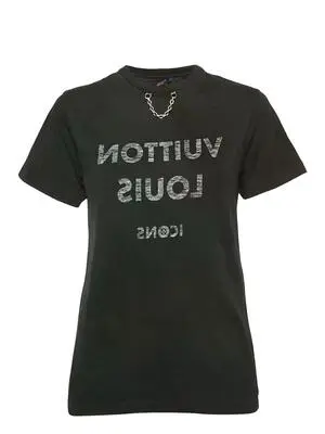 LOUIS VUITTON T-shirt With Logo Print - Black