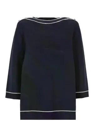 Gucci Contrast-trim Top - Blue